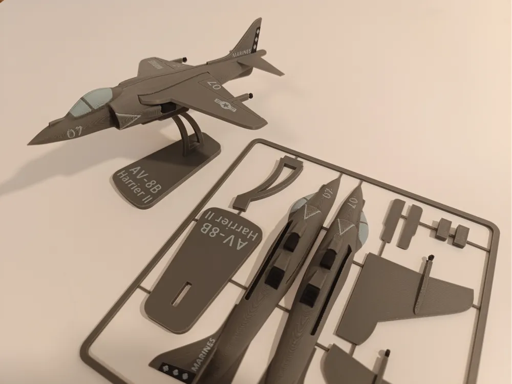 AV-8B Harrier II Plane Kit Card - Free 3D Print Model - MakerWorld