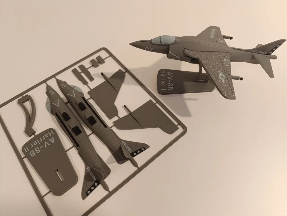 AV-8B Harrier II Plane Kit Card - Free 3D Print Model - MakerWorld