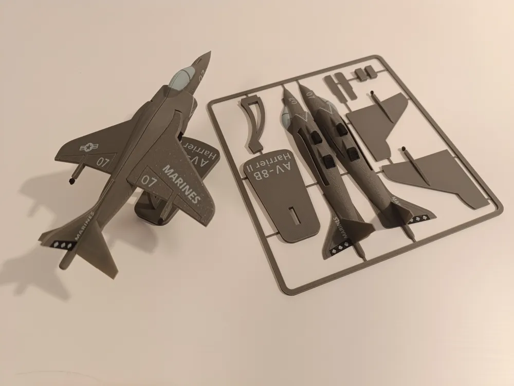 AV-8B Harrier II Plane Kit Card - Free 3D Print Model - MakerWorld