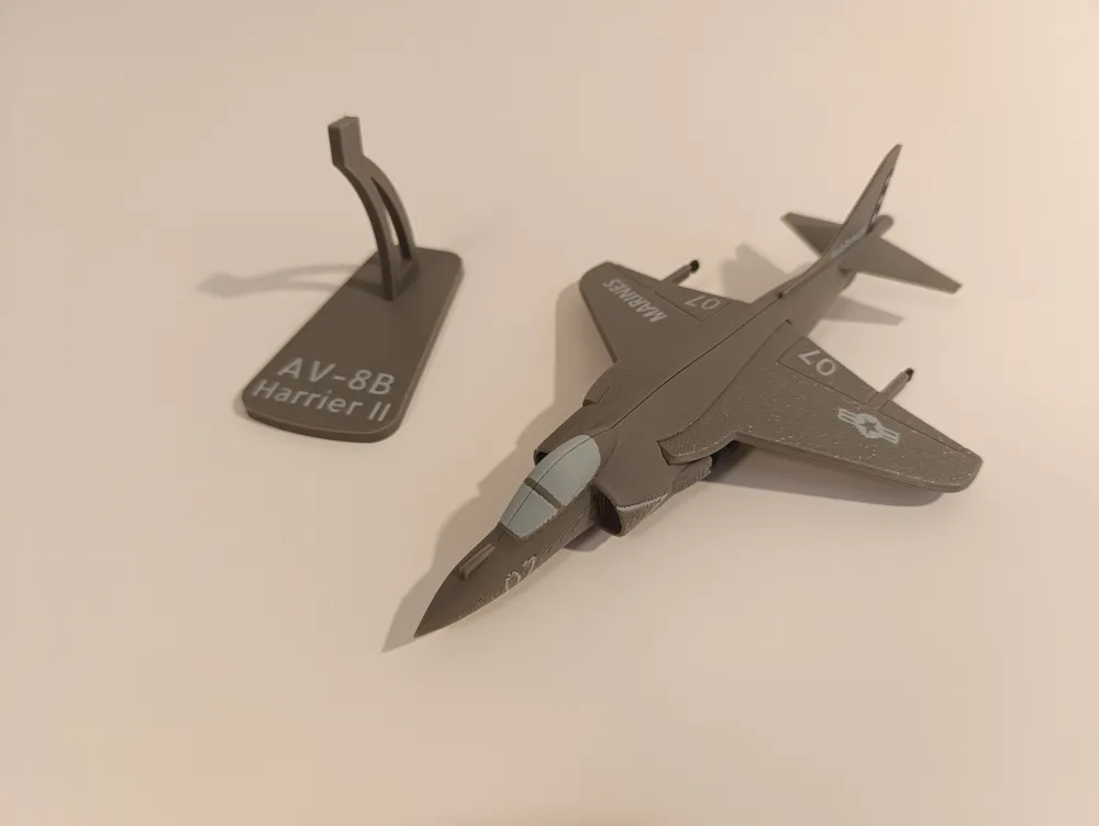 AV-8B Harrier II Plane Kit Card - Free 3D Print Model - MakerWorld