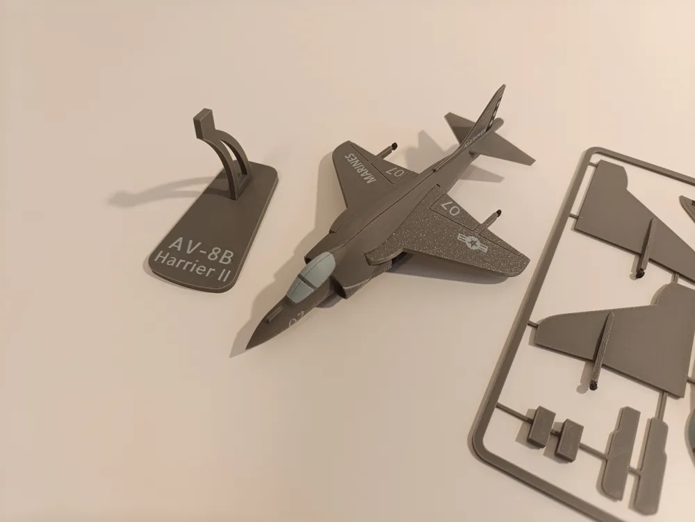 AV-8B Harrier II Plane Kit Card - Free 3D Print Model - MakerWorld