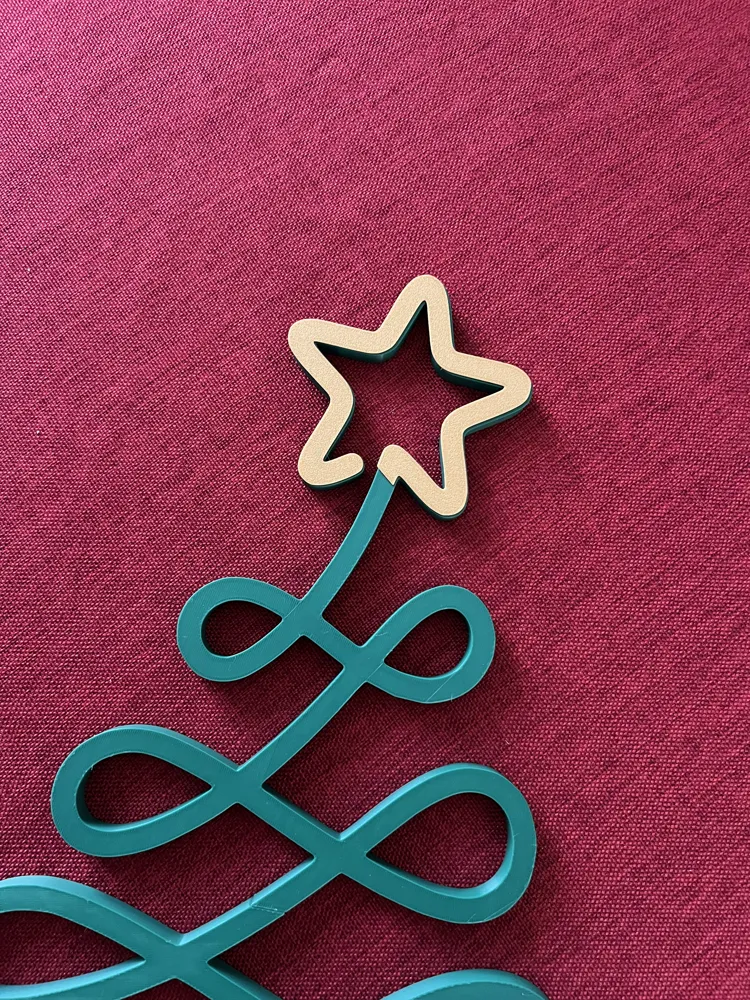 Giant 60cm Stylized One-Line Christmas Tree - Free 3D Print Model ...