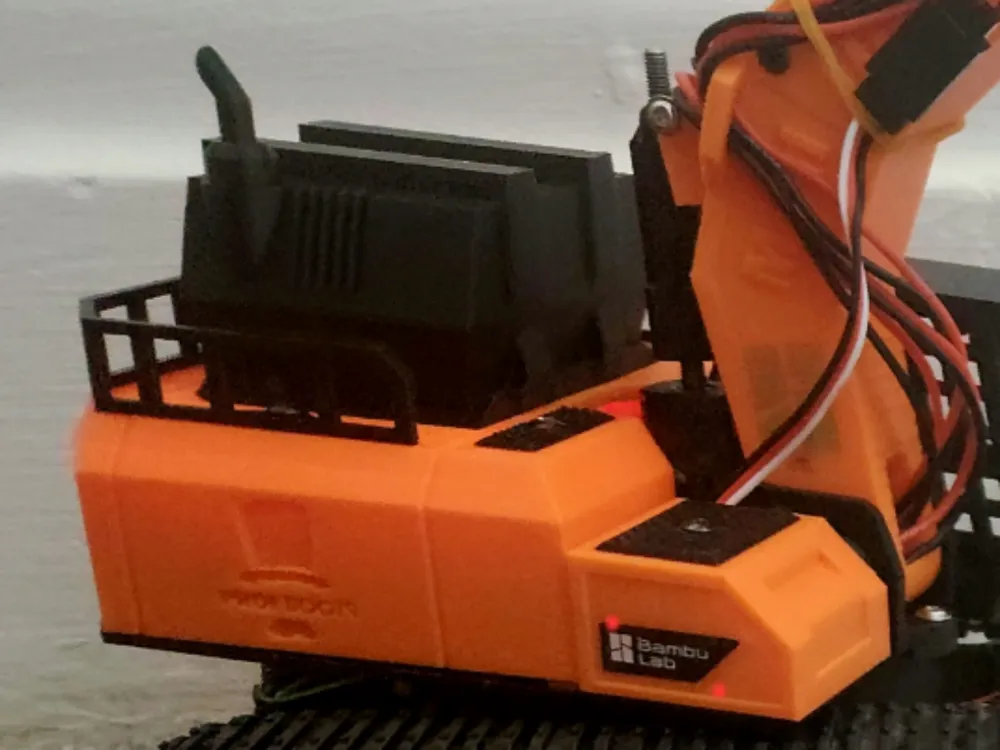 Weighted Engine Cover for 3D Printed RC excavator Remixed by user ...