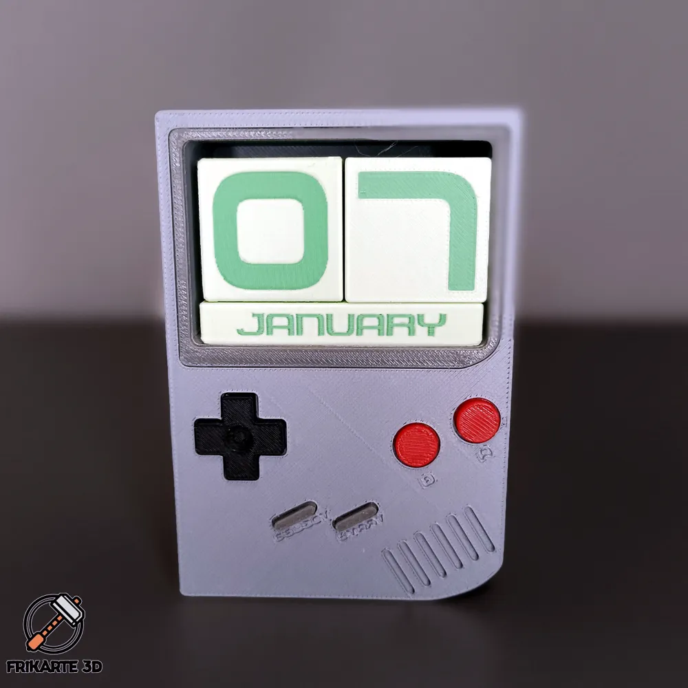 Game Boy Perpetual Calendar by Frikarte3D - MakerWorld