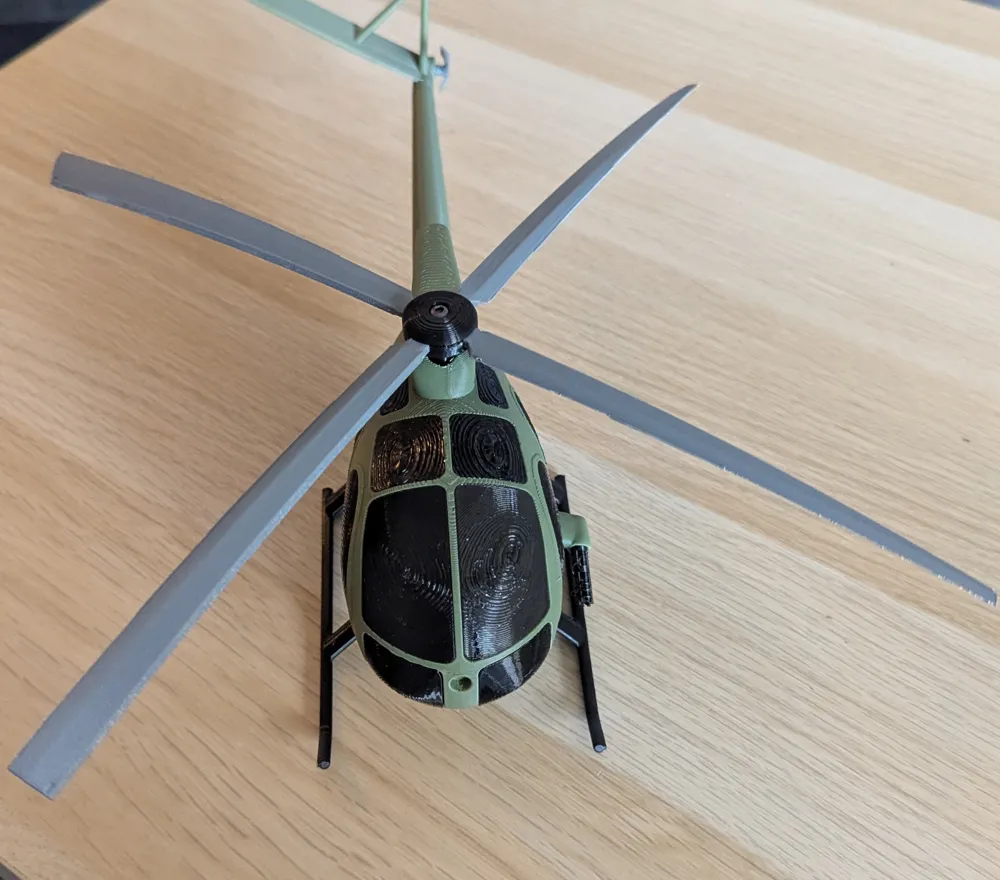 OH-6 Cayuse Helicopter "LOACH" - Free 3D Print Model - MakerWorld