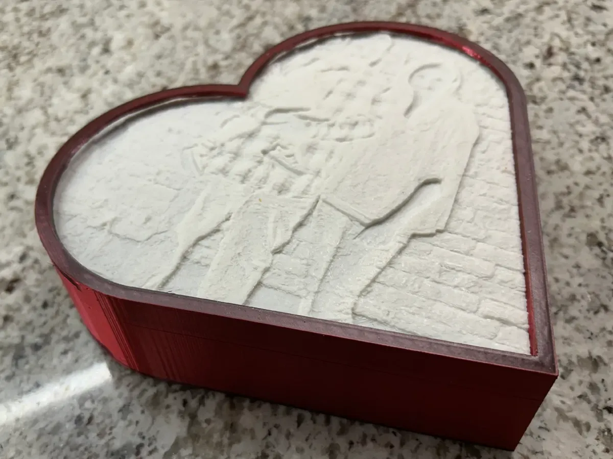 Heart Shaped Lithohane - Free 3D Print Model - MakerWorld