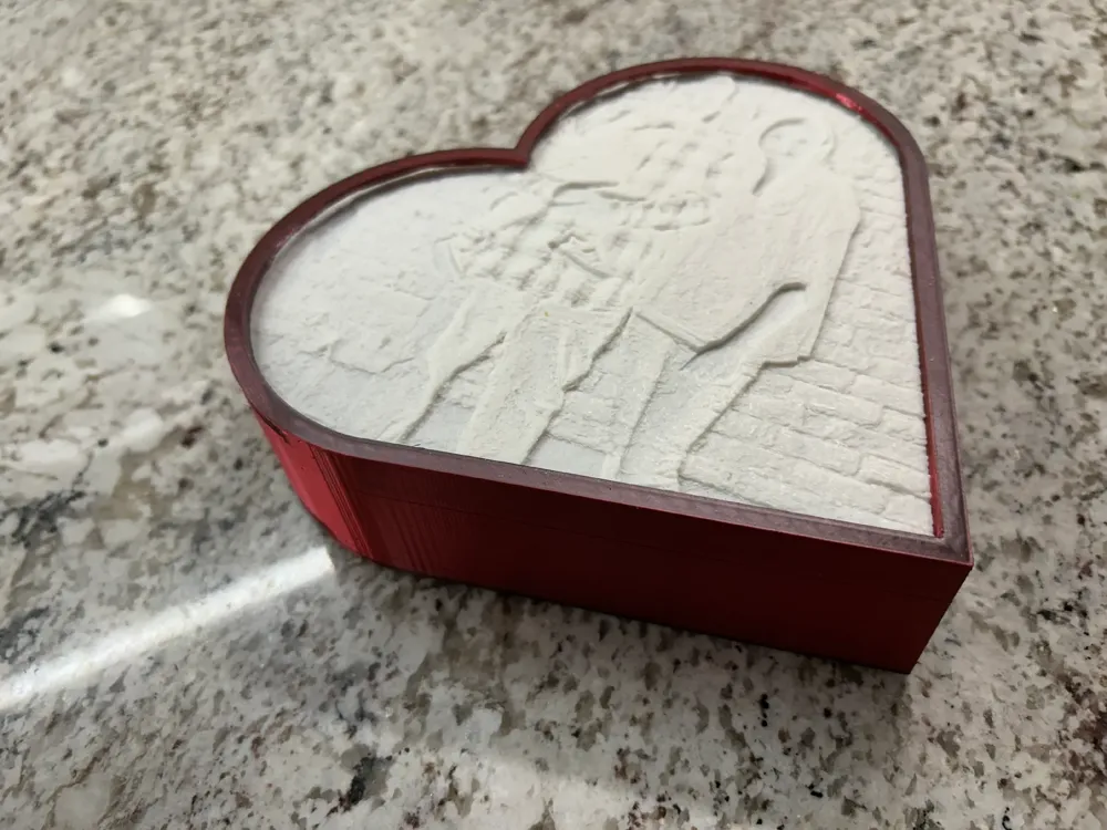 Heart Shaped Lithohane - Free 3D Print Model - MakerWorld