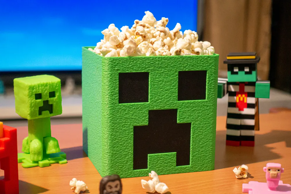 Minecraft CREEPER Popcorn Bucket by Astro Factory MakerWorld: Download ...