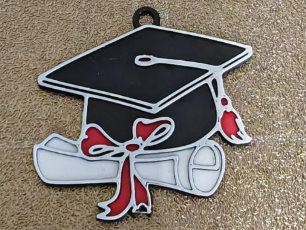 Graduation Cap Keychain by Predator MakerWorld: Download Free 3D Models
