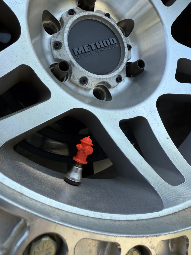 Valve Stem Caps : Fire Hydrant! by ShapeShift 3D Creations MakerWorld ...