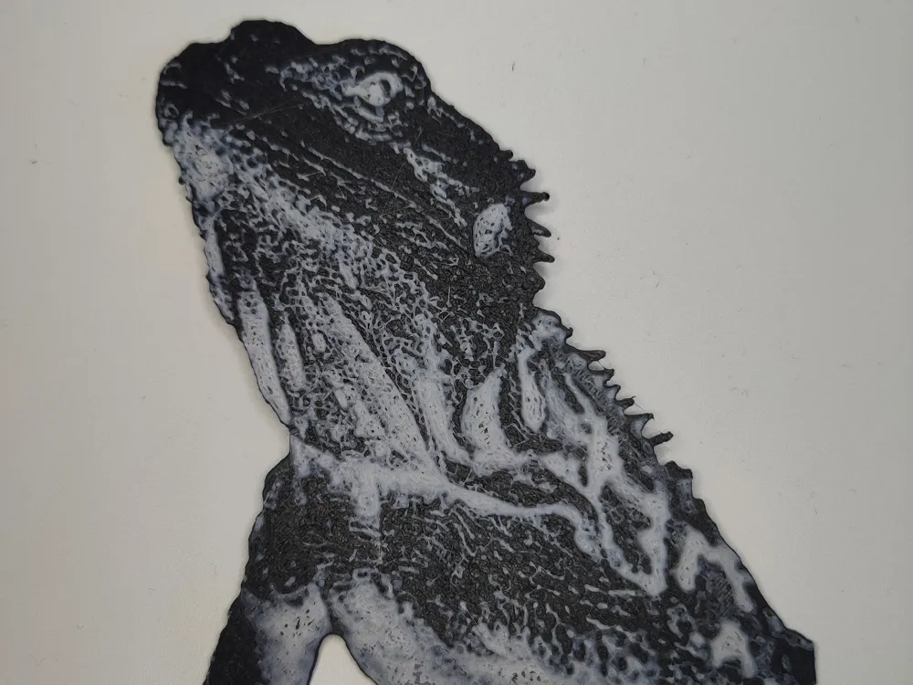 Lizard 2D, black and white by Łukasz Orłowski - MakerWorld