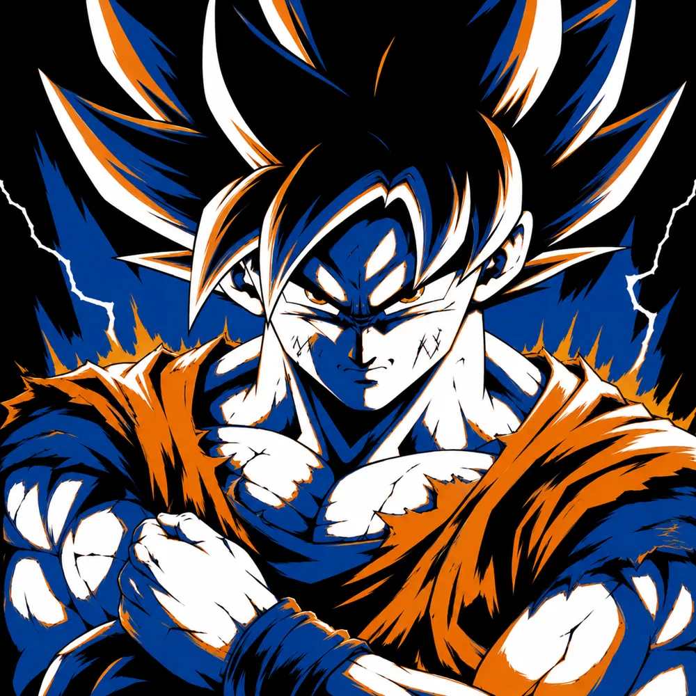 Goku - HueForge -Chroma Canvas - Free 3D Print Model - MakerWorld