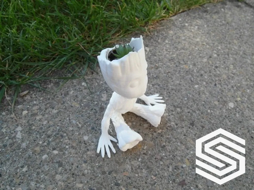 Self watering baby groot planter Remixed by UniversalMaker - MakerWorld