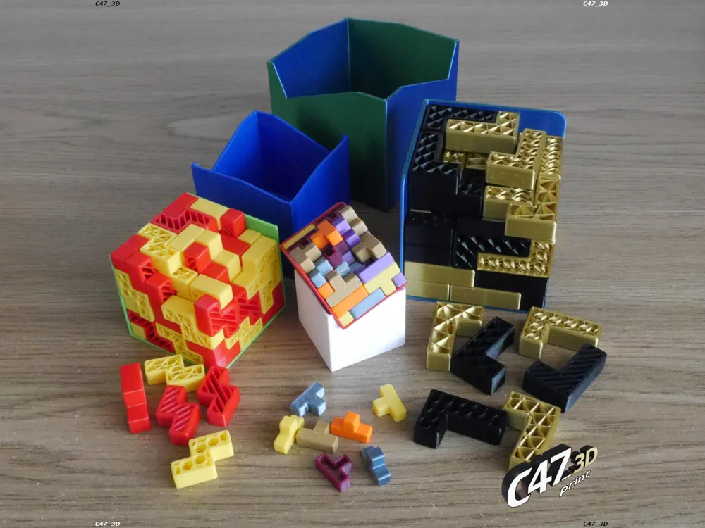 Tetris Puzzle Cube - Free 3D Print Model - MakerWorld