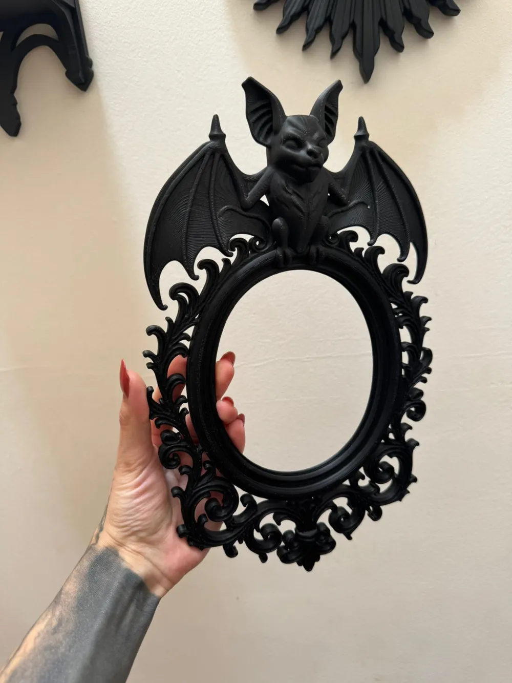 Gothic bat frame, decorative ornament for altar by Akshan_Designs ...