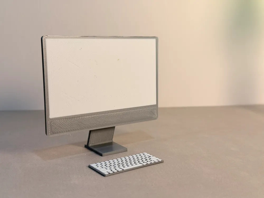 iMac computer for doll house miniature 1:6 by Printed a mini MakerWorld ...