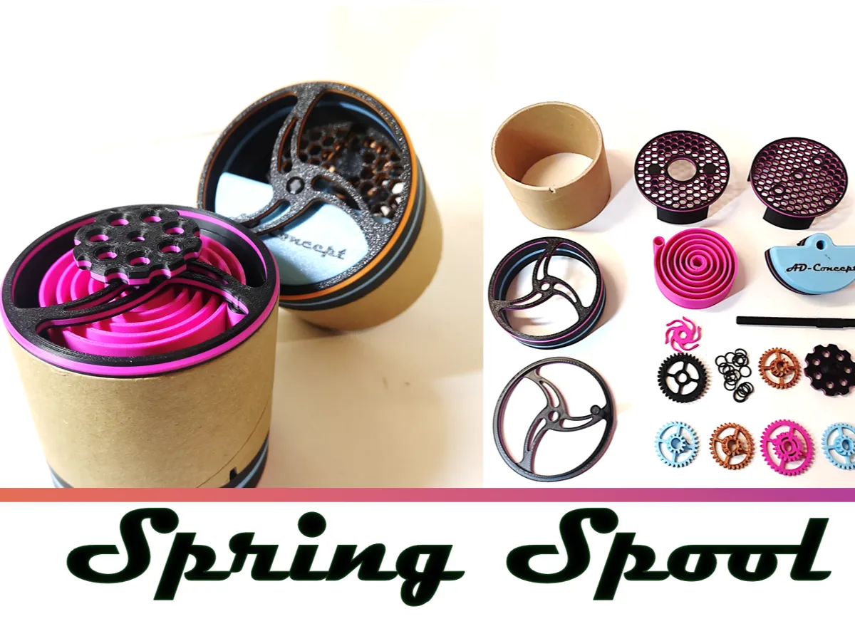 Crazy spring spool - Winding mechanism - Free 3D Print Model - MakerWorld