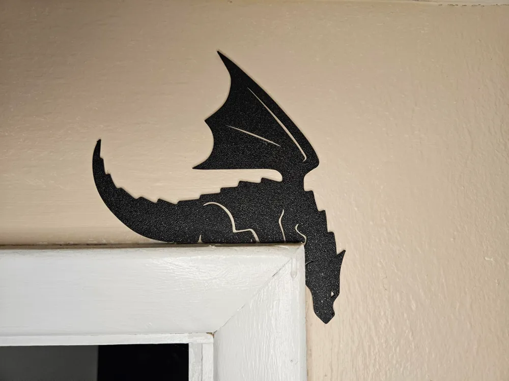 Dragon Door Corner Topper - Free 3D Print Model - MakerWorld