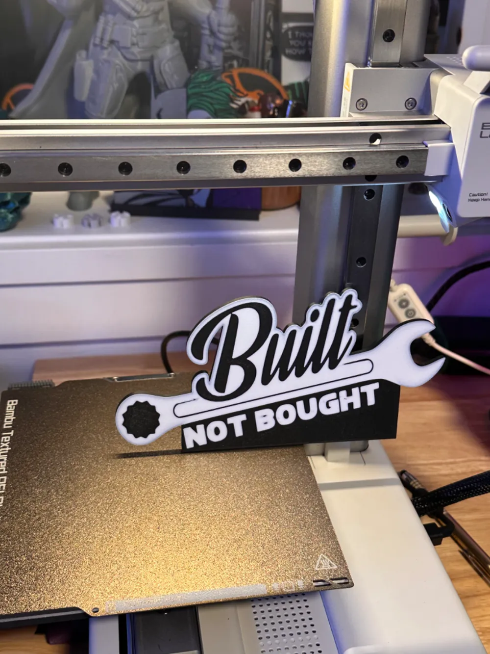 BUILT NOT BOUGHT SIGN - Free 3D Print Model - MakerWorld