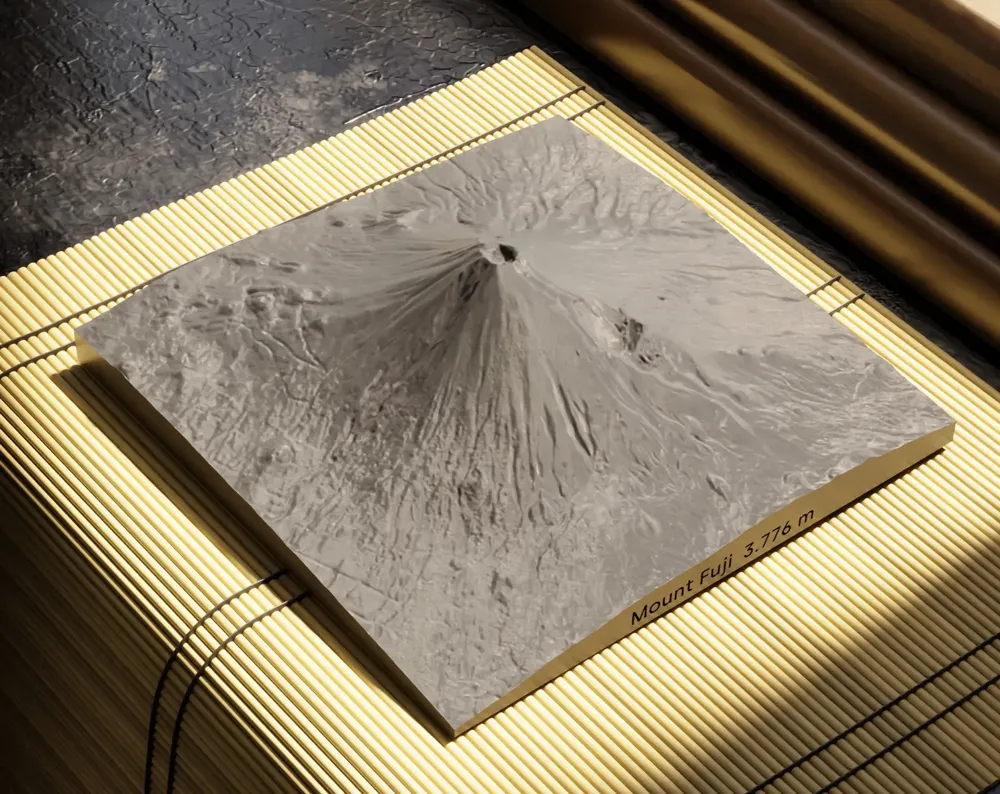 Mount Fuji Topography Model by skoro - MakerWorld