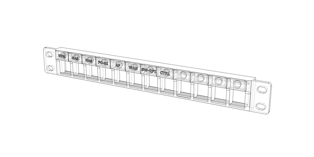 Patch Keystones Panel 2/3U - for 10 inch KWS Rack - Free 3D Print Model ...