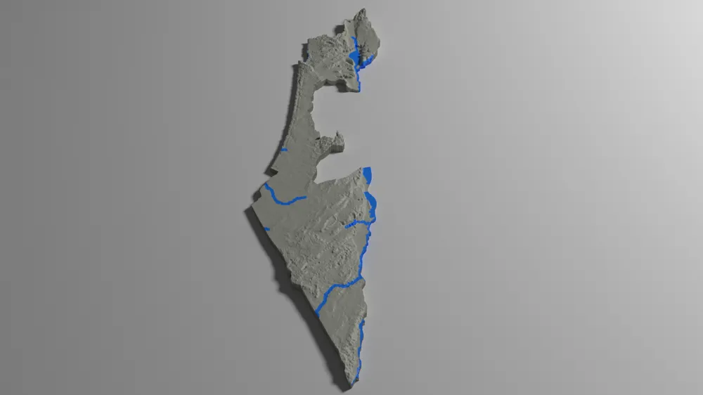 Israel + Palestine Topographic Map - IL + PS by Anson Liu MakerWorld: Download Free 3D Models