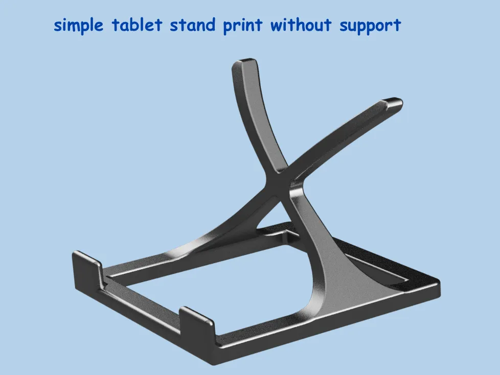 modern Tablet stand (print without support) - Free 3D Print Model ...