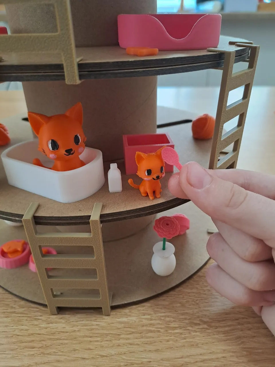 Kitty Cat Play and Display House - Free 3D Print Model - MakerWorld