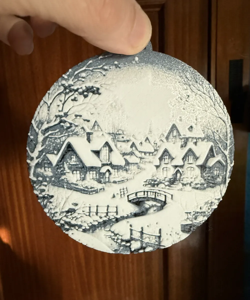 snow globe christmas landscape hueforge by Mysstra hueforge 3Dart ...