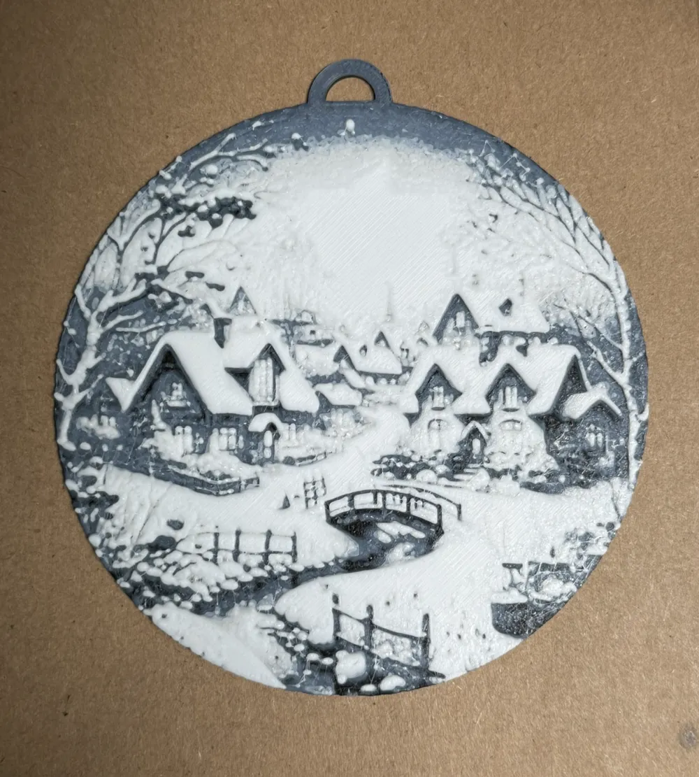snow globe christmas landscape hueforge by Mysstra hueforge 3Dart ...