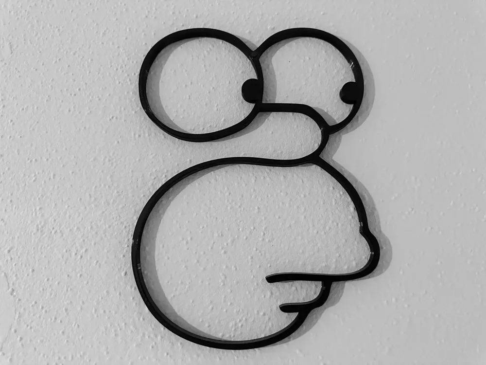 Homer Simpsons Silhouette by GeballertTV - MakerWorld