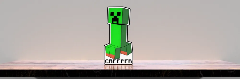 Minecraft Creeper LED Lightbox by MFDesigns3DMakerWorld: Download Free ...