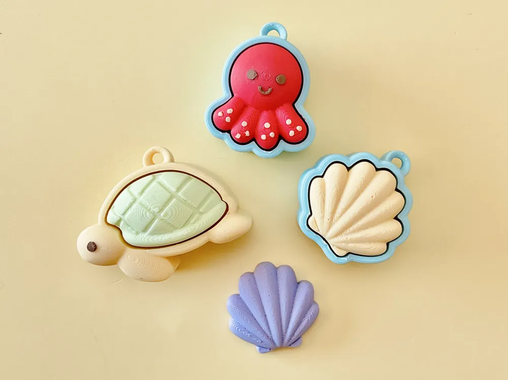 Sea Shell — Fidget Clicker Keychains by mariesbutton MakerWorld ...