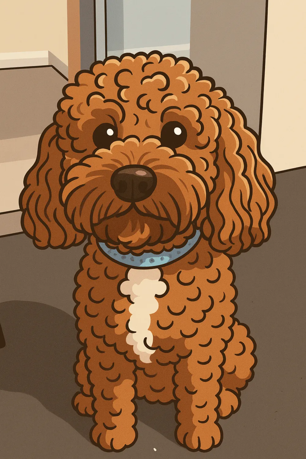 Cute Labradoodle Dog – 3D Printable Model by zerocool MakerWorld: Download Free 3D Models