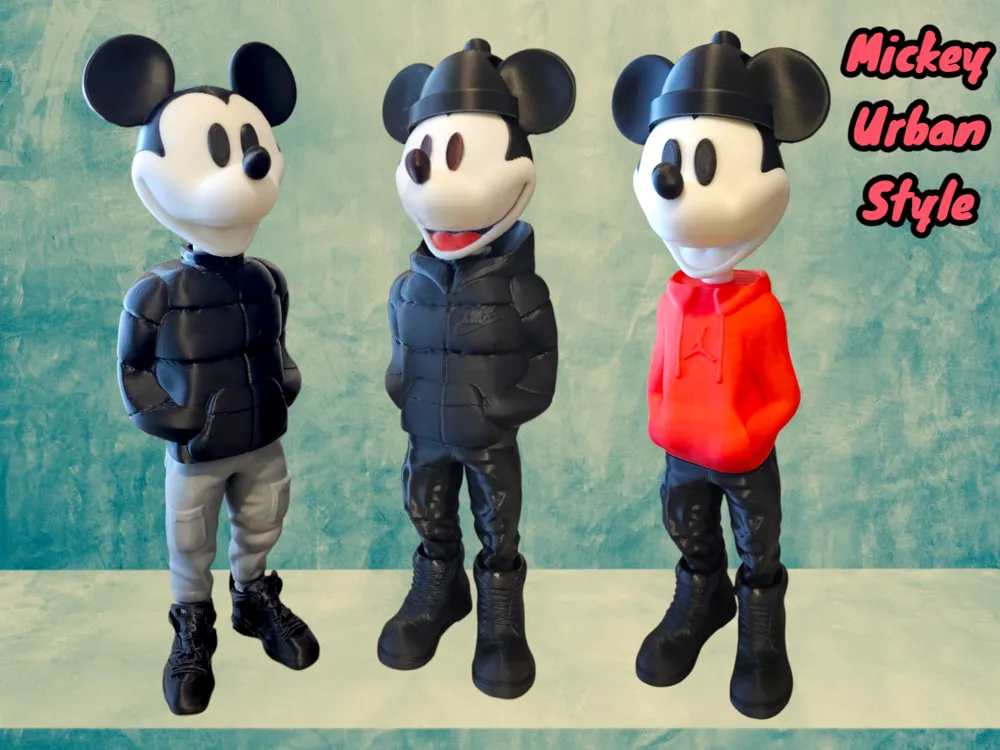 Mickey Mouse Urban Style by Leon3D_DS MakerWorld: Download Free 3D Models
