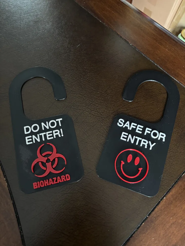 Türhänger - Biohazard - Frontplatte – Kostenloses 3D-Druckmodell ...