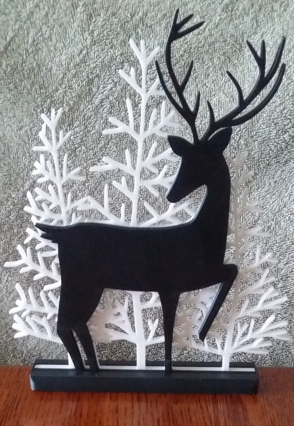 Minimalist Reindeer Silhouette Christmas Decor, 2d Art by ...