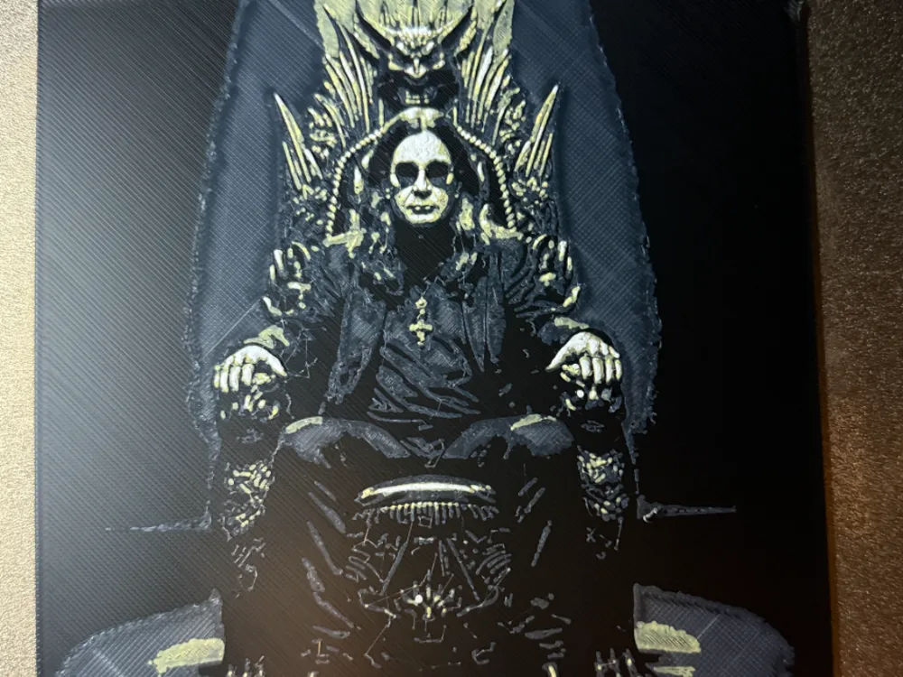 Trône de chauve-souris d'Ozzy Osbourne Prince des Ténèbres par Viola's HueForge MakerWorld ...