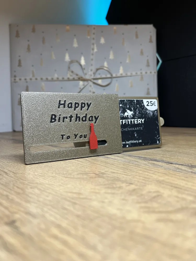 Gift case for vouchers Happy Birthday To You! - Free 3D Print Model ...
