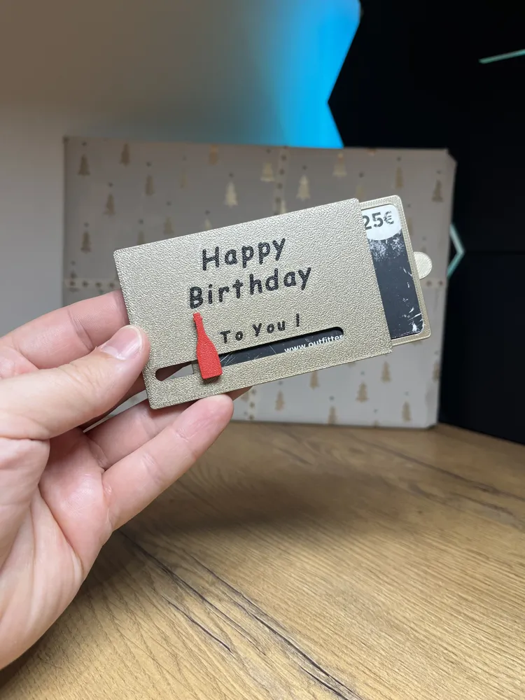 Gift case for vouchers Happy Birthday To You! - Free 3D Print Model ...