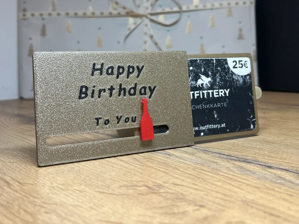 Gift case for vouchers Happy Birthday To You! - Free 3D Print Model ...