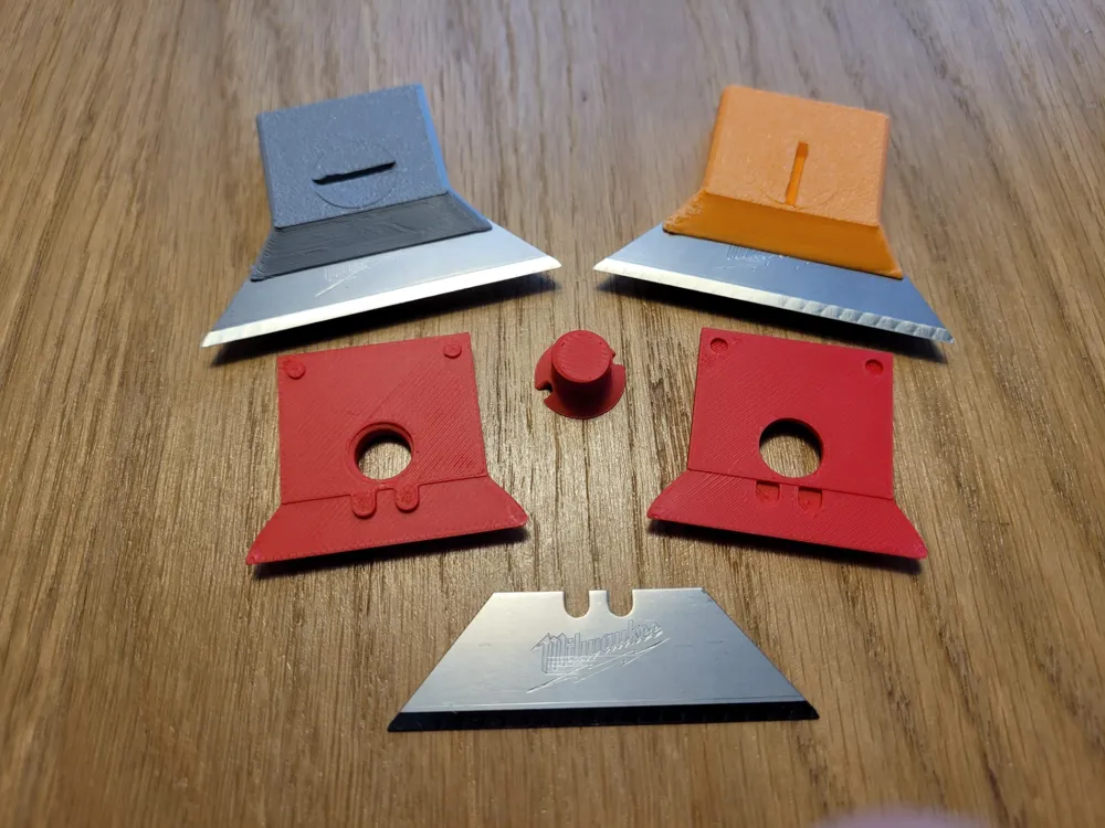 Scraper with box cutter utility blade - Free 3D Print Model - MakerWorld
