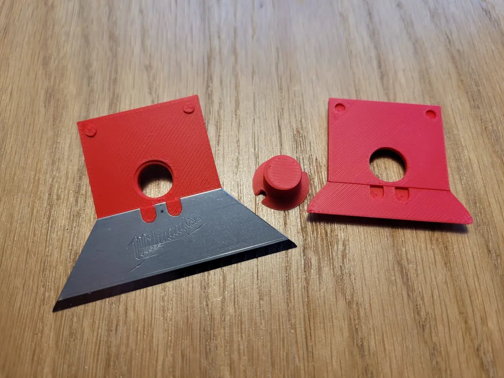 Scraper with box cutter utility blade - Free 3D Print Model - MakerWorld