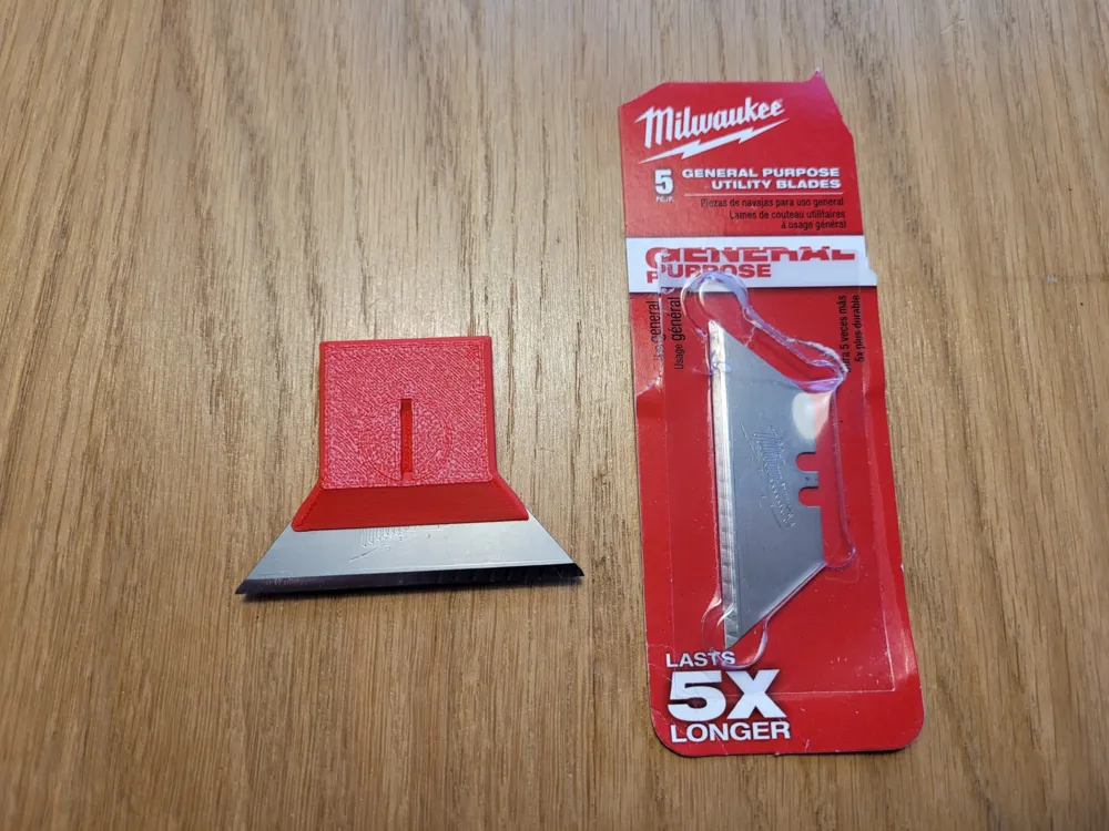 Scraper with box cutter utility blade - Free 3D Print Model - MakerWorld