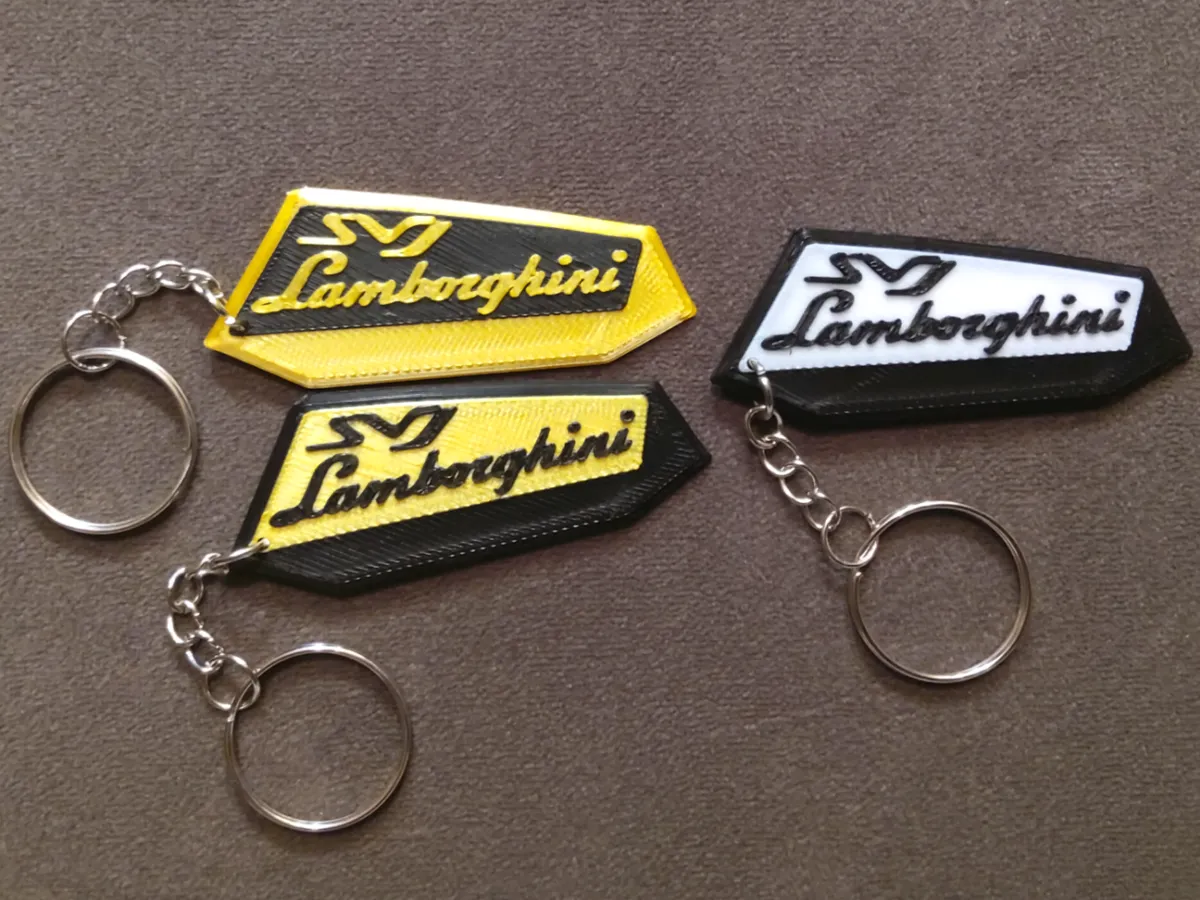 Lamborghini Keychain SVJ | Supercar Gift | No AMS - Free 3D Print Model - MakerWorld