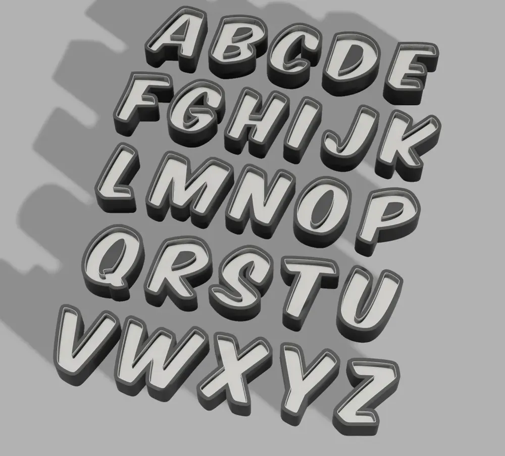 LED Letters Inside / Internal Letters by Der_Arix MakerWorld: Download ...