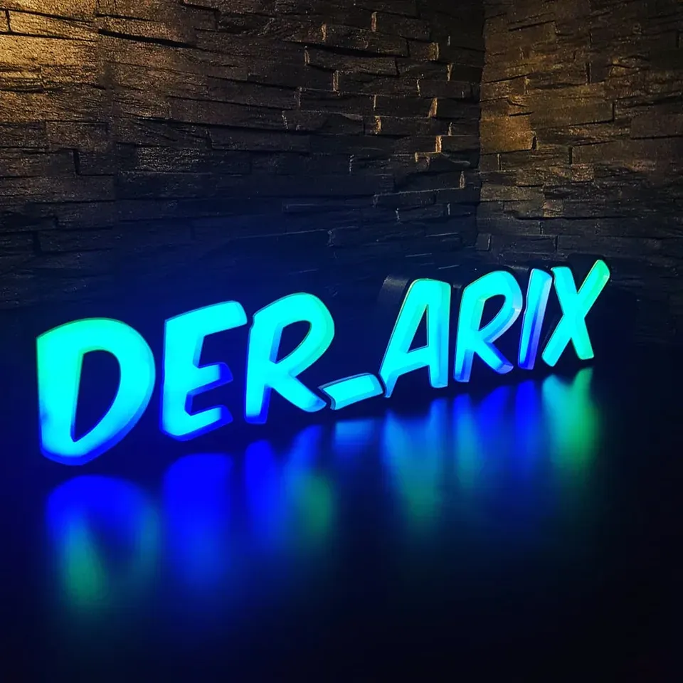 LED Letters Inside / Internal Letters by Der_Arix MakerWorld: Download ...