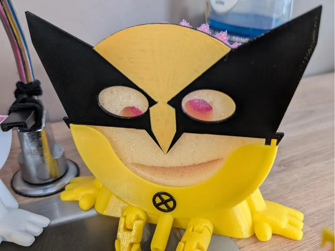 Wolverine Scrub Daddy/ Scrub Mommy mask - Free 3D Print Model - MakerWorld