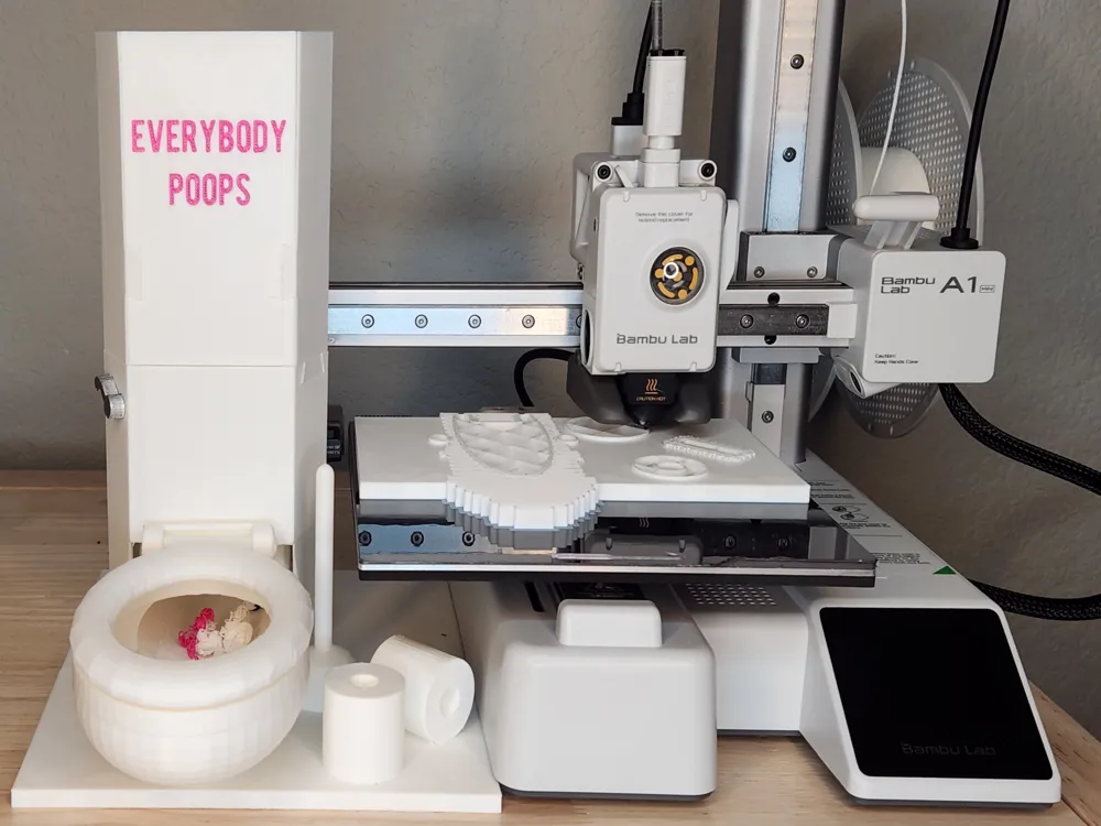 The Proper Poop Chute- Purge Solution for A1 Mini - Free 3D Print Model ...