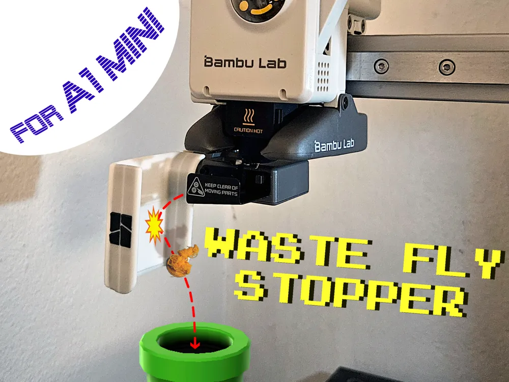Waste fly stopper - Simple chute for the A1 mini by SimonCat - MakerWorld
